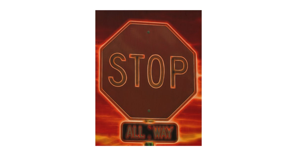 Glowing STOP Sign | Zazzle