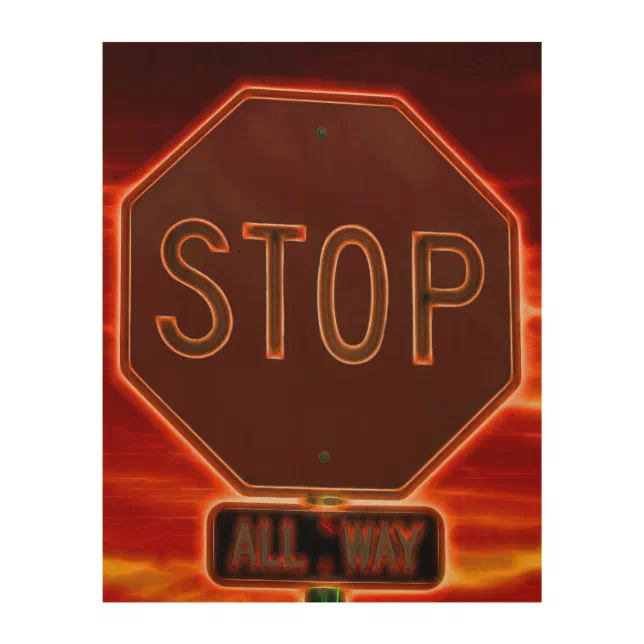 Glowing STOP Sign | Zazzle