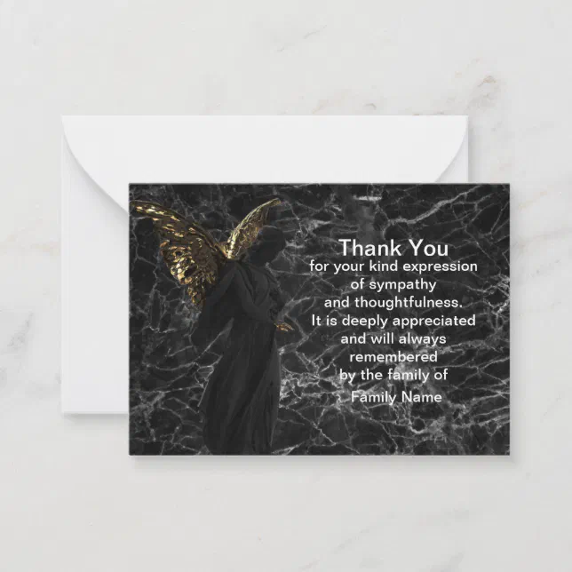Glowing Wings Of Angel Thank You Cards | Zazzle