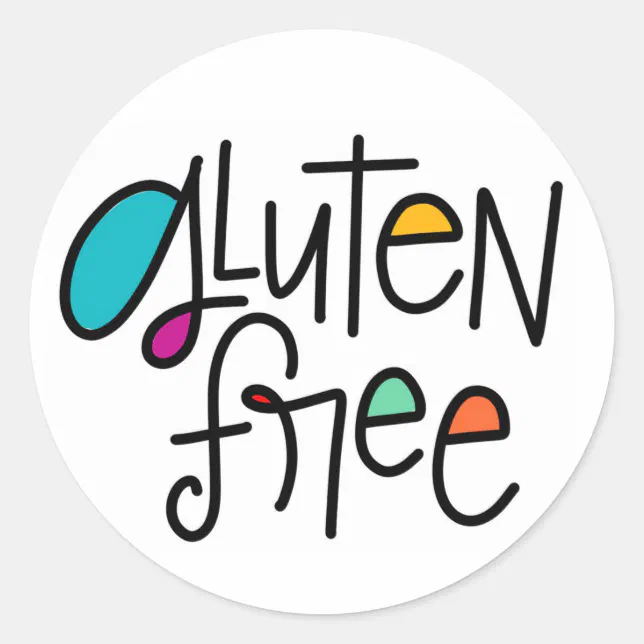 Gluten Free Classic Round Sticker | Zazzle