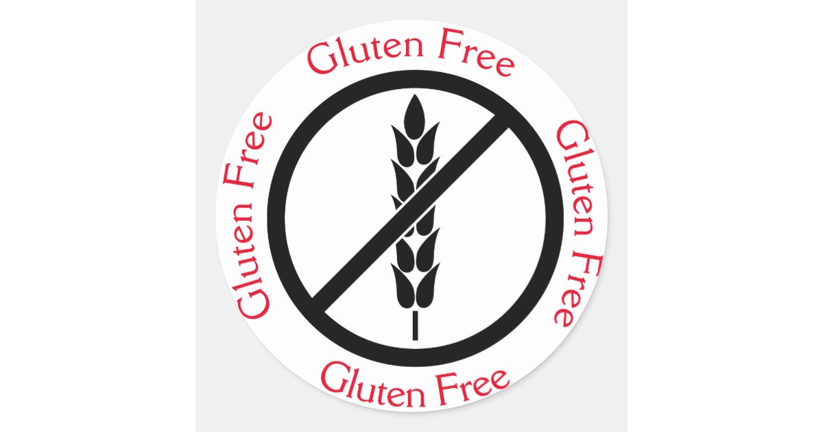 Gluten Free Round Sticker | Zazzle