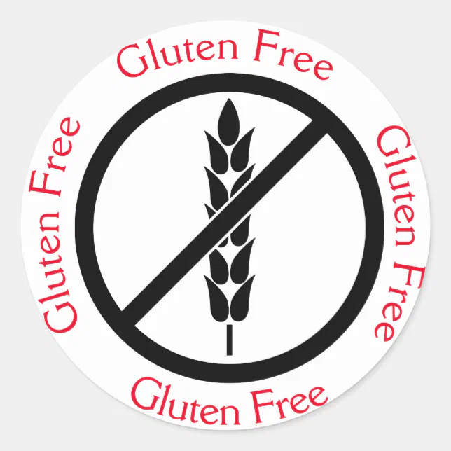 Gluten Free Round Sticker | Zazzle