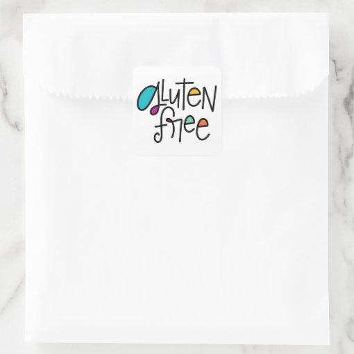 Gluten Free Square Sticker | Zazzle