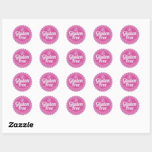 Gluten-Free Stickers — Gluten Free with Icon | Zazzle