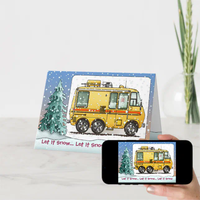 GMC Motor Home Camper RV Holiday Cards | Zazzle