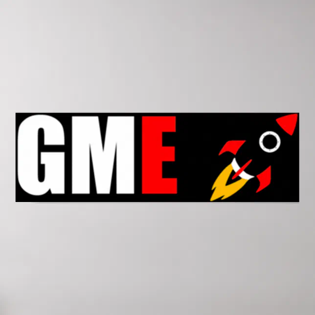 GME Gamestop To The Moon Rocket Emoji Poster | Zazzle