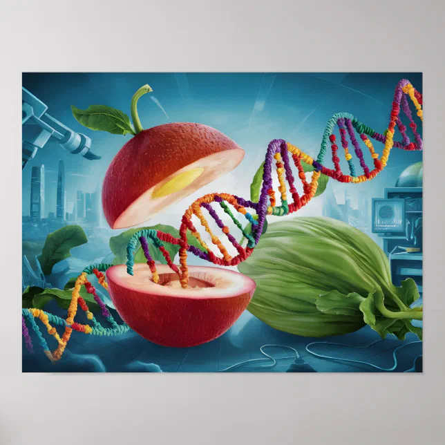 GMO Food and Genetically Modified Crops Poster | Zazzle