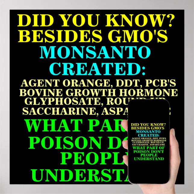 GMO POSTER/ PROTEST SIGN | Zazzle