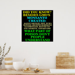 GMO POSTER/ PROTEST SIGN | Zazzle