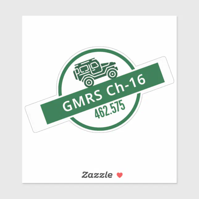 GMRS Channel 16 462.575 Sticker | Zazzle