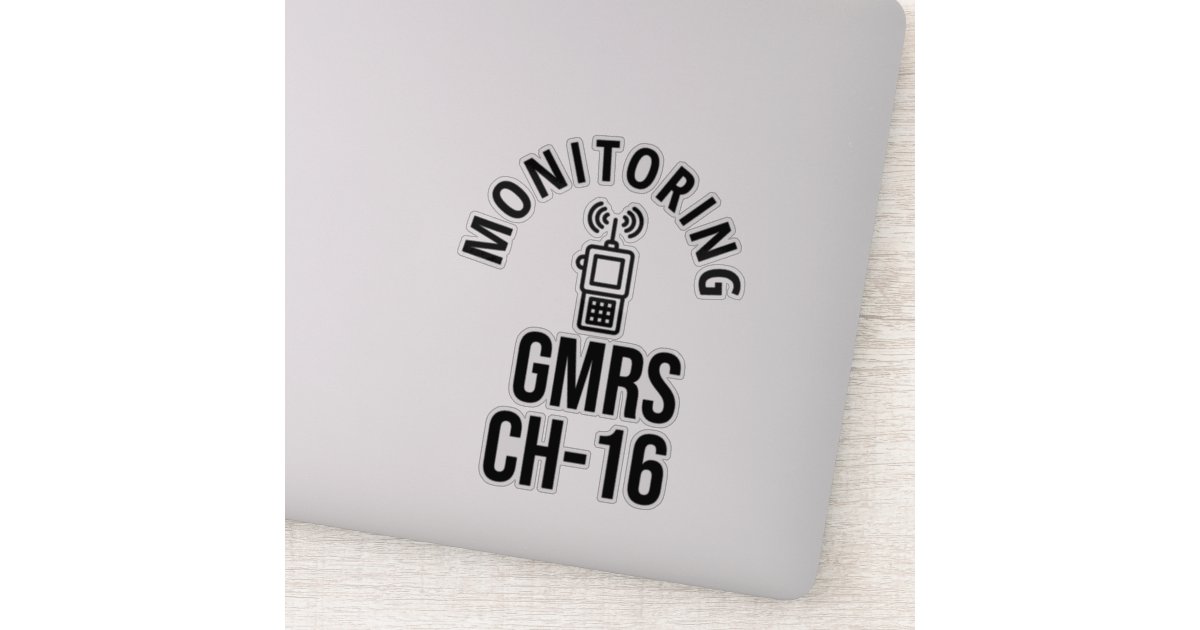 GMRS Channel 16 Sticker | Zazzle