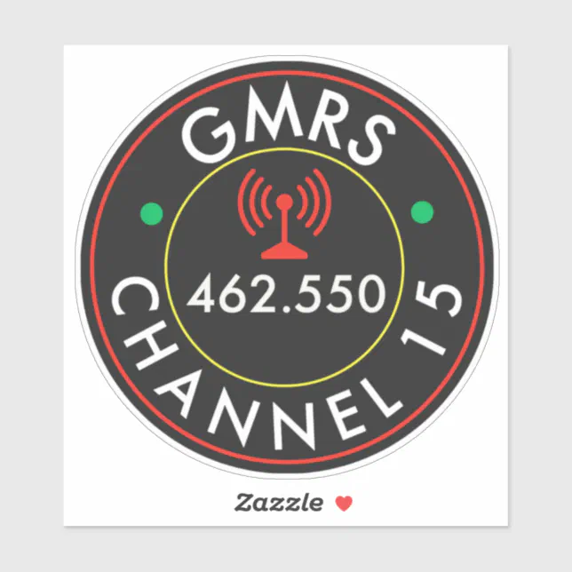 GMRS Radio Channel 15 Sticker | Zazzle