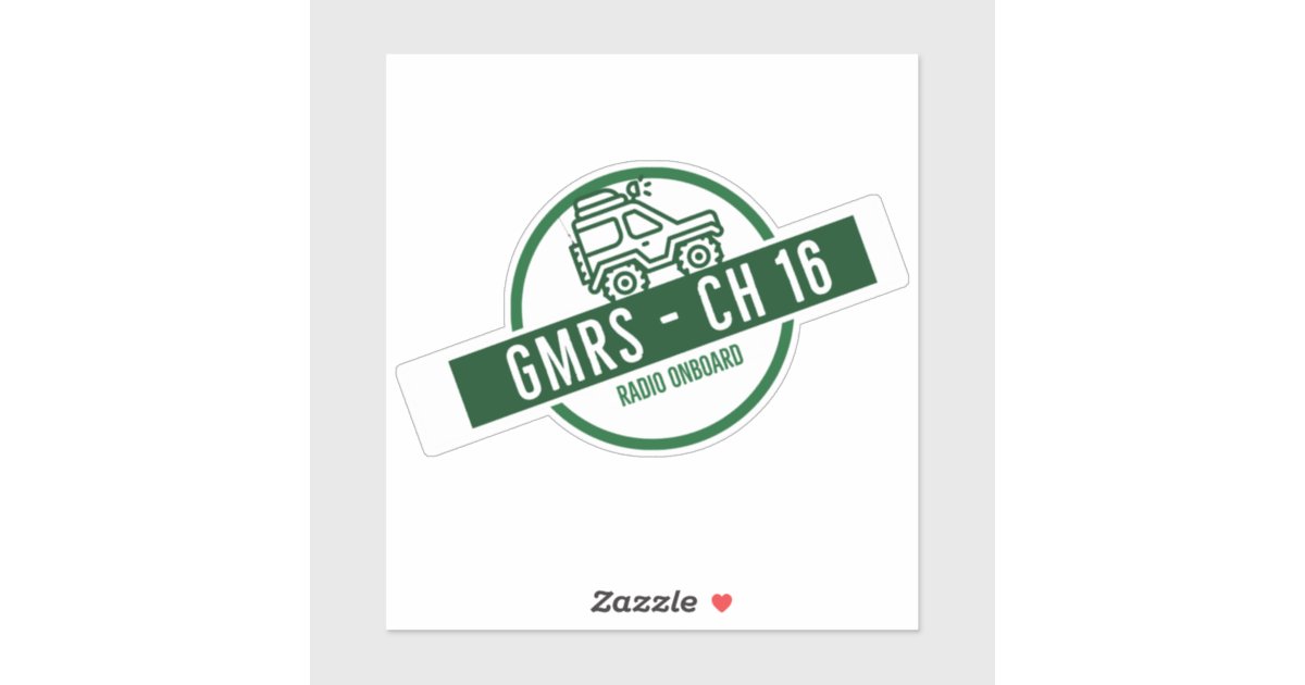 GMRS Radio Channel 16 Sticker | Zazzle
