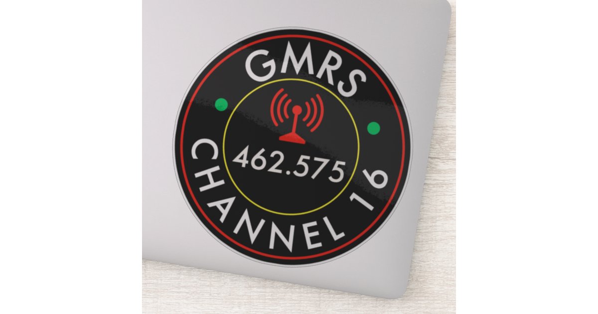 GMRS Radio Channel 16 Sticker | Zazzle