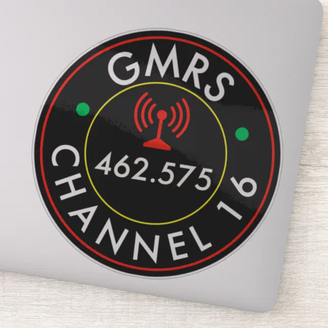 GMRS Radio Channel 16 Sticker | Zazzle