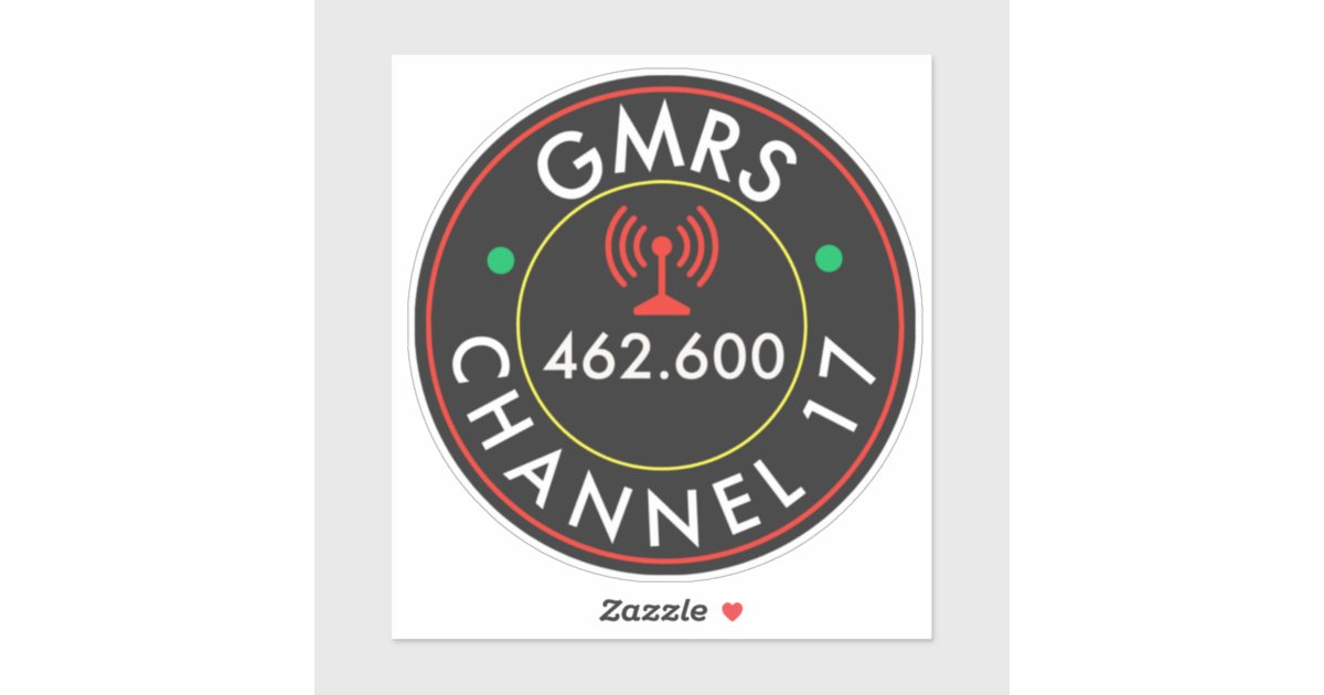 GMRS Radio Channel 17 Sticker | Zazzle