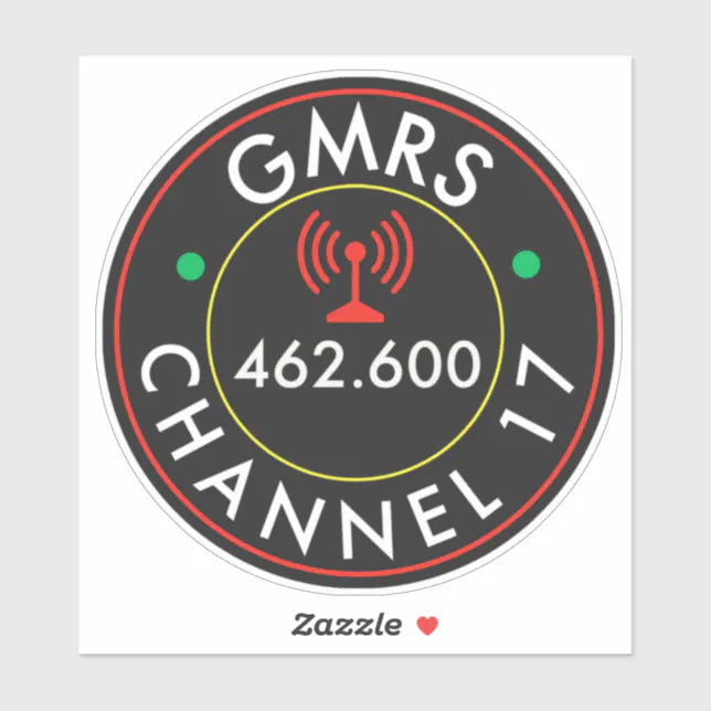 GMRS Radio Channel 17 Sticker | Zazzle