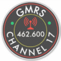 GMRS Radio Channel 17 Sticker | Zazzle
