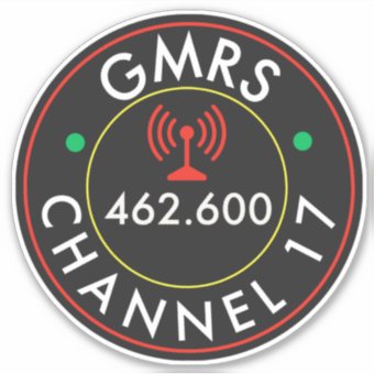 GMRS Radio Channel 17 Sticker | Zazzle