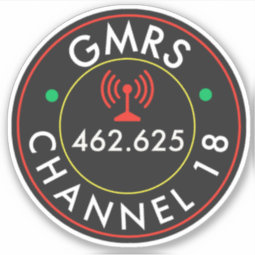 GMRS Radio Channel 18 Sticker | Zazzle