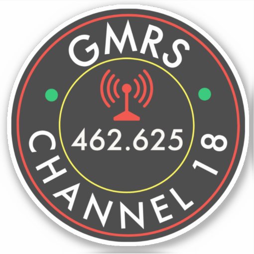 GMRS Radio Channel 18 Sticker | Zazzle