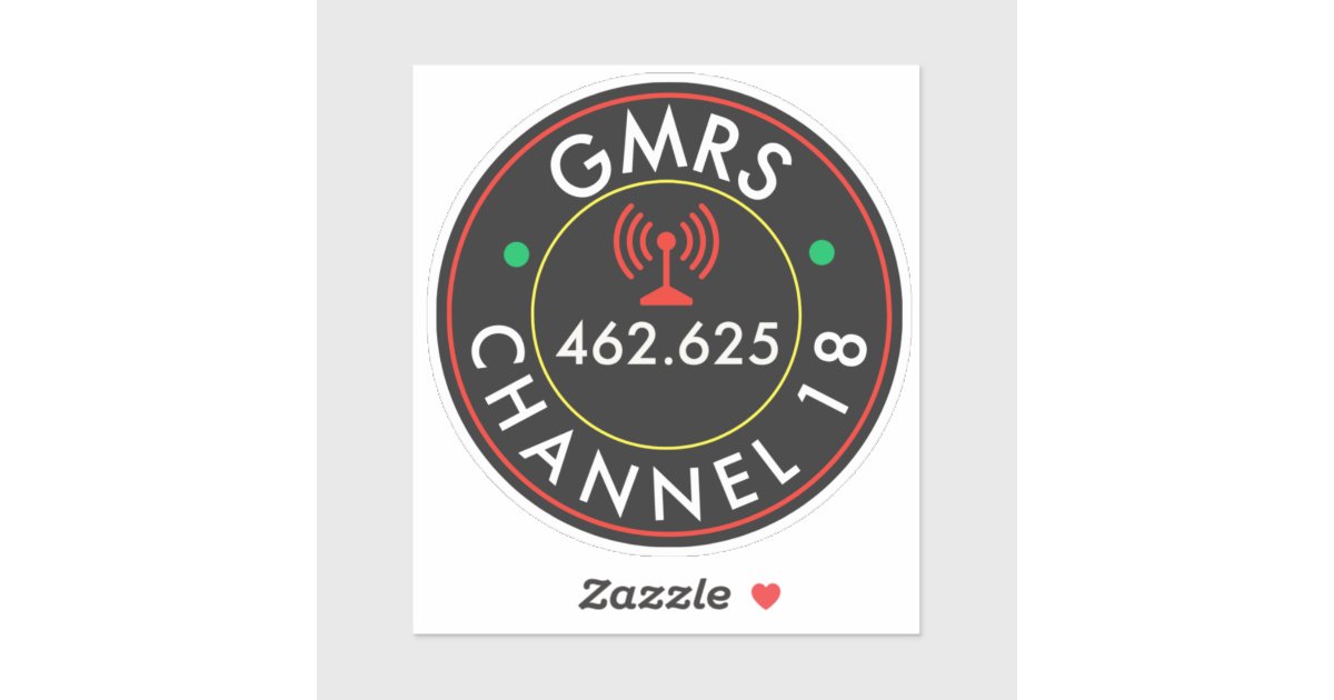 GMRS Radio Channel 18 Sticker | Zazzle