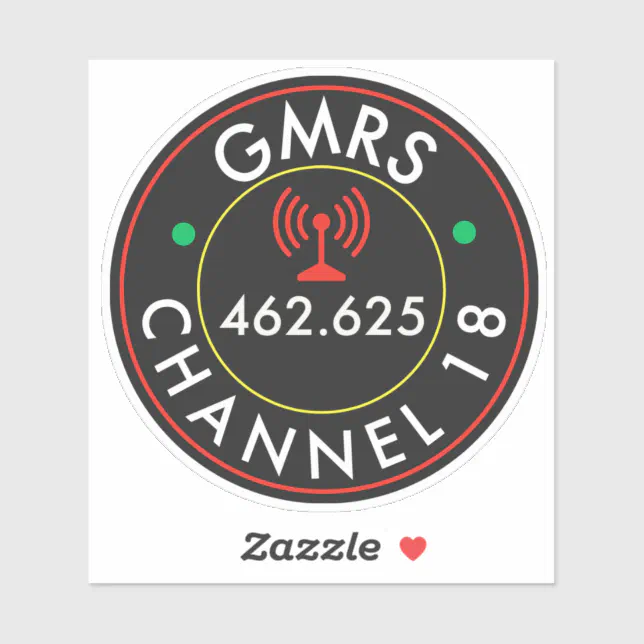 GMRS Radio Channel 18 Sticker | Zazzle