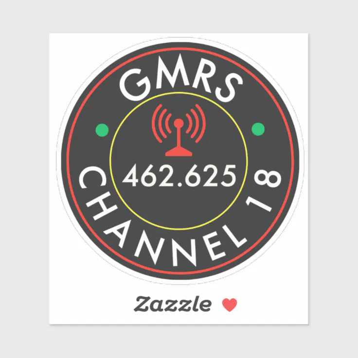 GMRS Radio Channel 18 Sticker | Zazzle