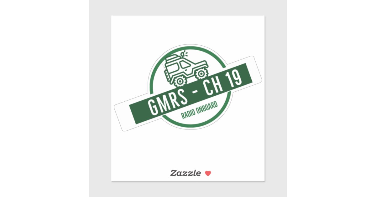 GMRS Radio Channel 19 Sticker | Zazzle