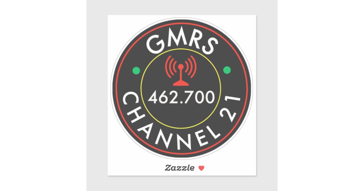 GMRS Radio Channel 21 Sticker | Zazzle