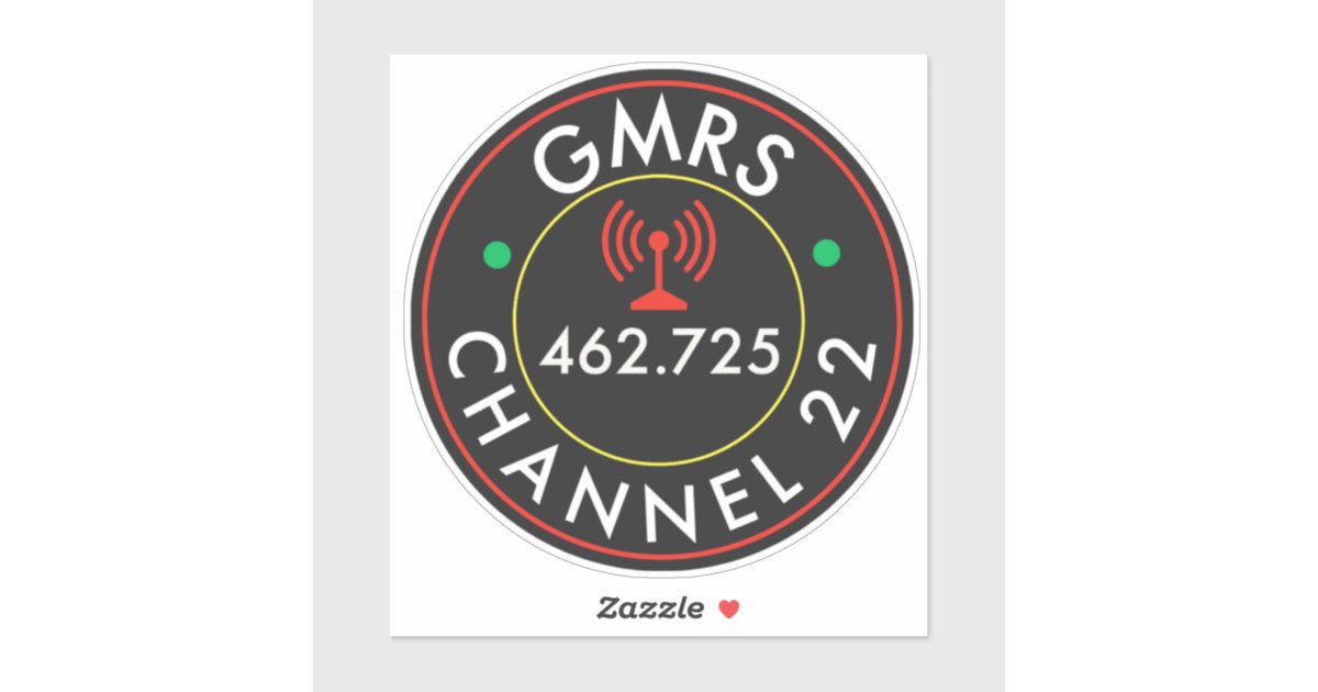 GMRS Radio Channel 22 Sticker | Zazzle