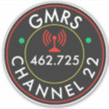 GMRS Radio Channel 22 Sticker | Zazzle