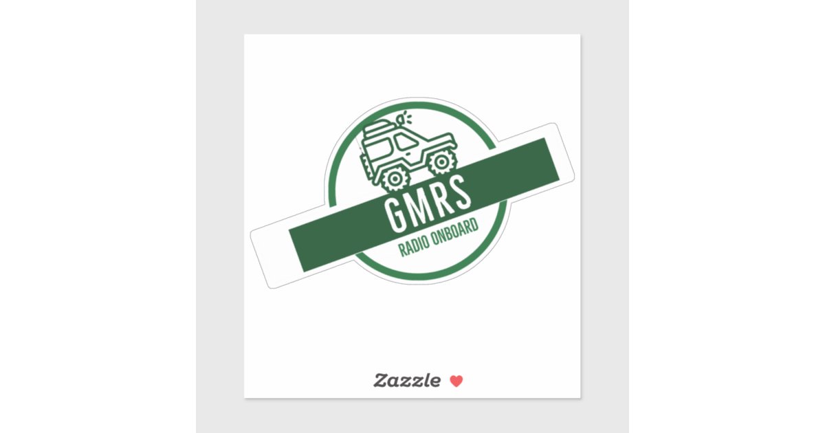 GMRS Radio Onboard Sticker | Zazzle