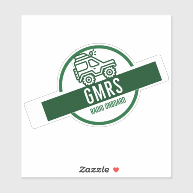 GMRS Radio Onboard Sticker | Zazzle