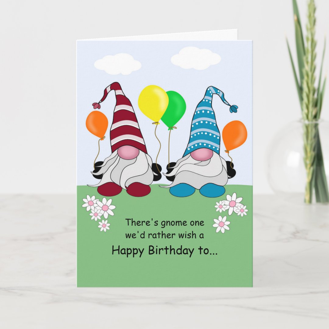 Gnome Birthday Card | Zazzle