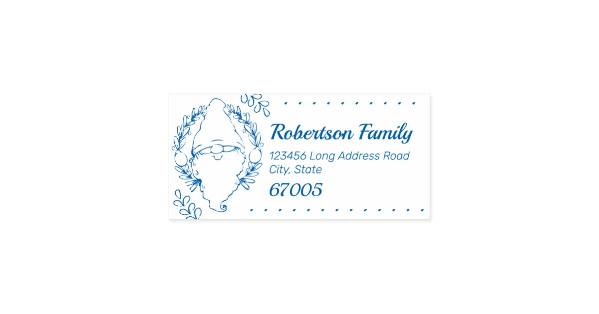 Gnome Holiday Mailing Address Family Name Self-inking Stamp | Zazzle