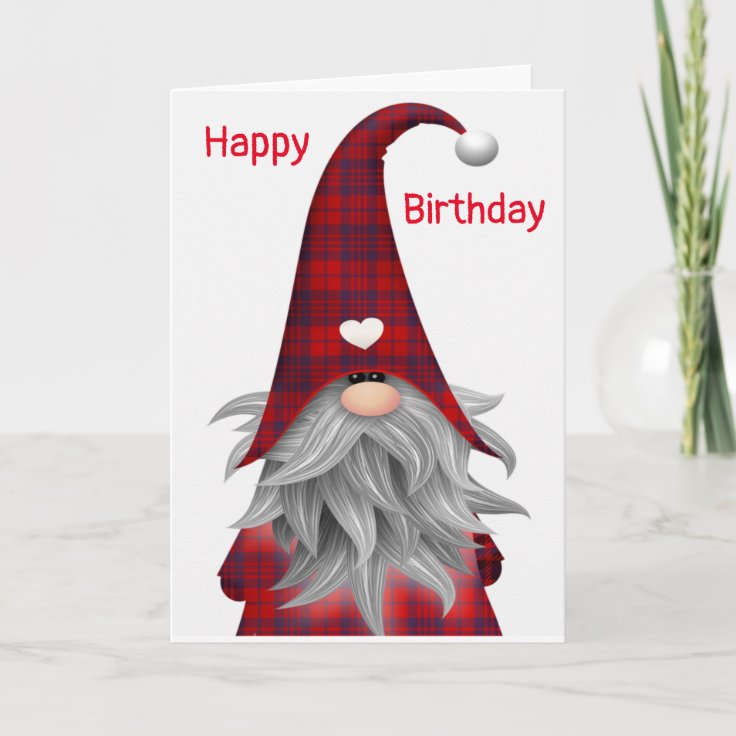 GNOME IS FILLED WITH **HAPPY BIRTHDAY* WISHES CARD | Zazzle