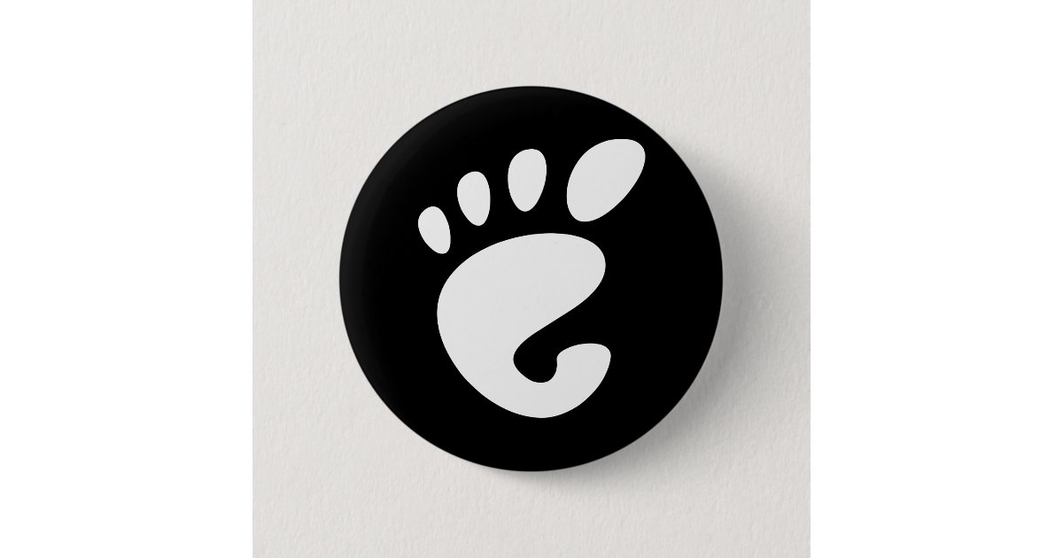 Gnome - Linux - OSS FSF Button | Zazzle