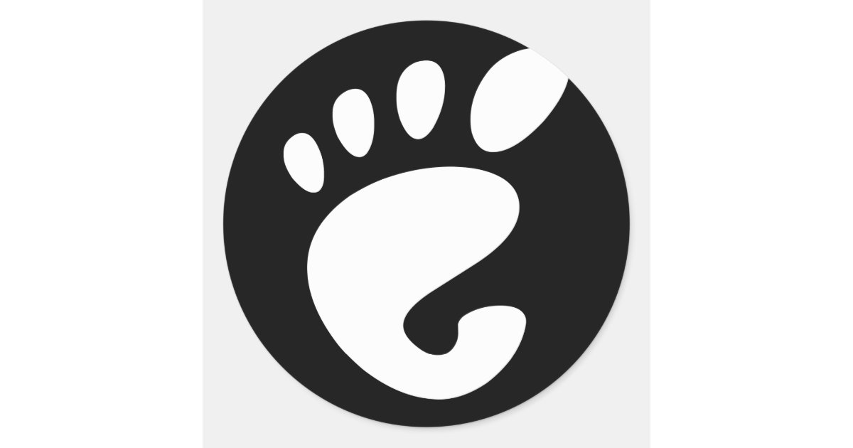 Gnome - Linux - OSS FSF Classic Round Sticker | Zazzle
