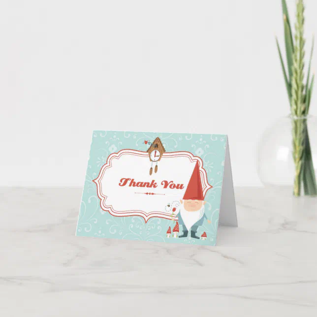 Gnome Thank You Card | Zazzle