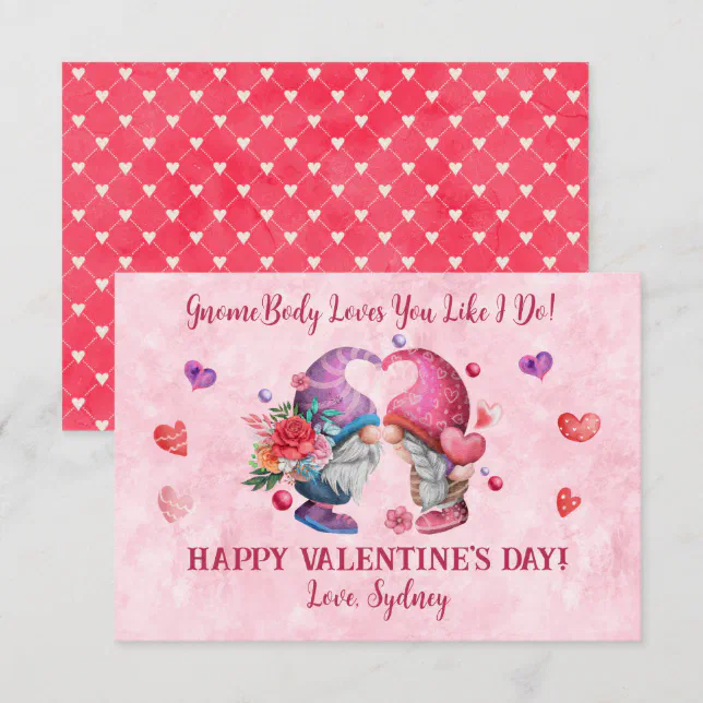 Gnomebody Loves You Like I Do Valentines Day Invitation | Zazzle