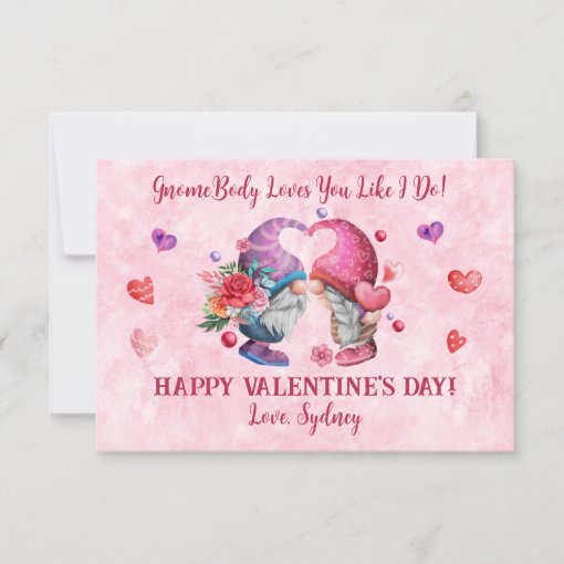 Gnomebody Loves You Like I Do Valentines Day Invitation | Zazzle