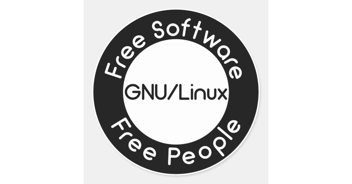 GNU/Linux Classic Round Sticker | Zazzle