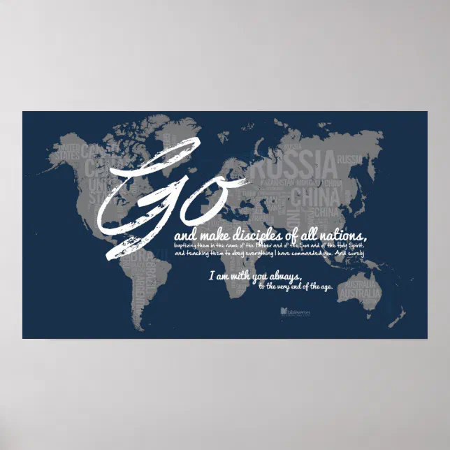 Go and make disciples of all nations poster | Zazzle