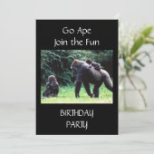 **GO APE** BIRTHDAY PARTY INVITATION | Zazzle