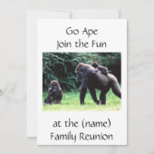 GO APE FAMILY REUNION INVITATION | Zazzle
