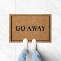 Go Away Custom Introvert Funny Doormat | Zazzle