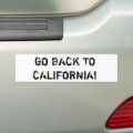 Go back to California Bumper Sticker | Zazzle