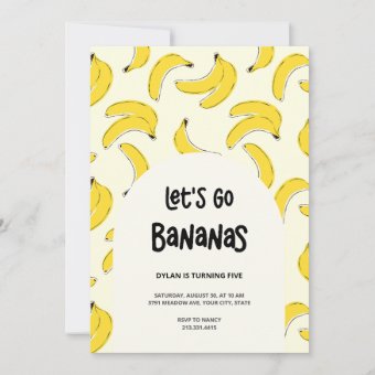 Go Bananas Birthday Party Invitation | Zazzle
