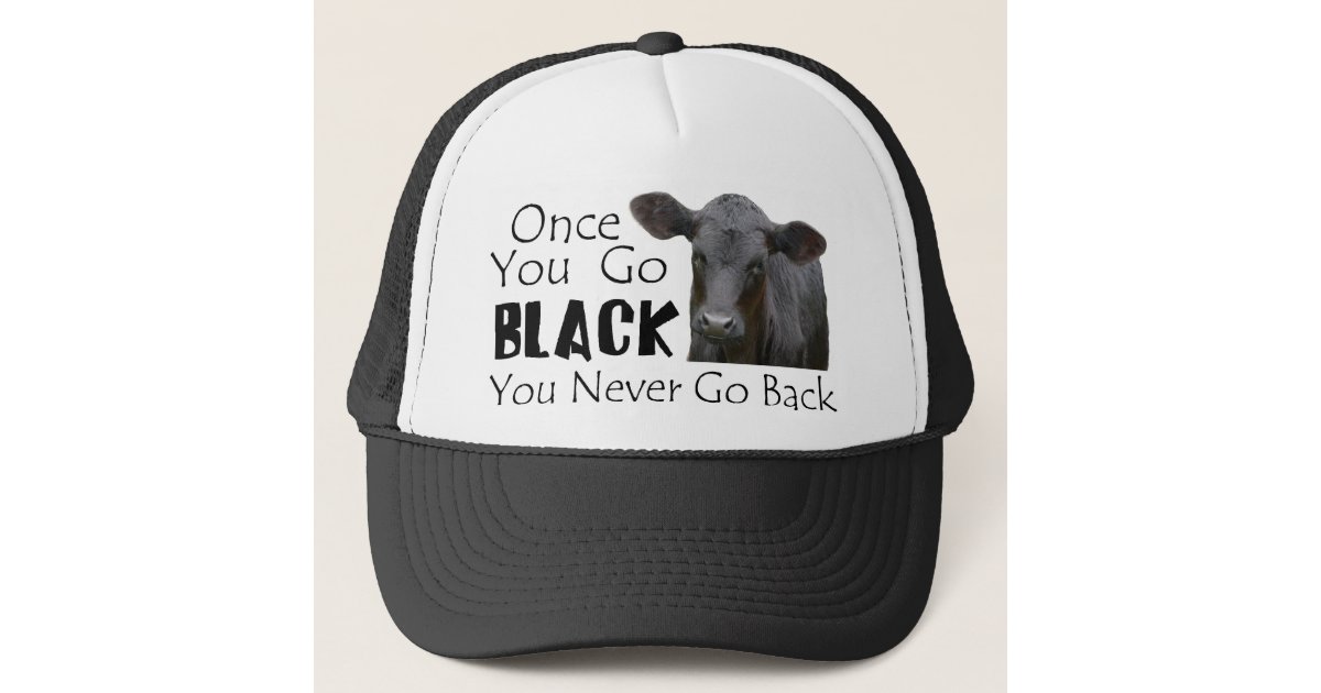 Go Black Angus Trucker Hat | Zazzle